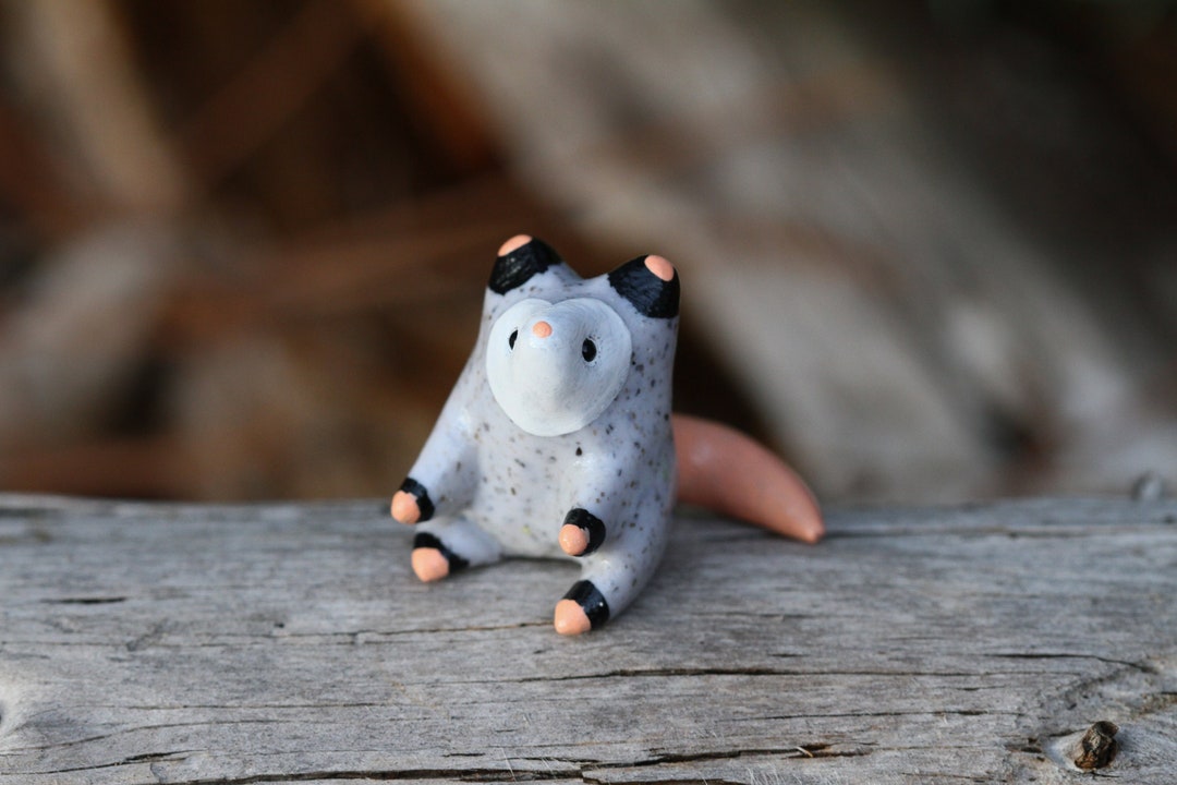 Made to Order Sitting Opossum Totem, Clay Opossum Figure, Handmade ...