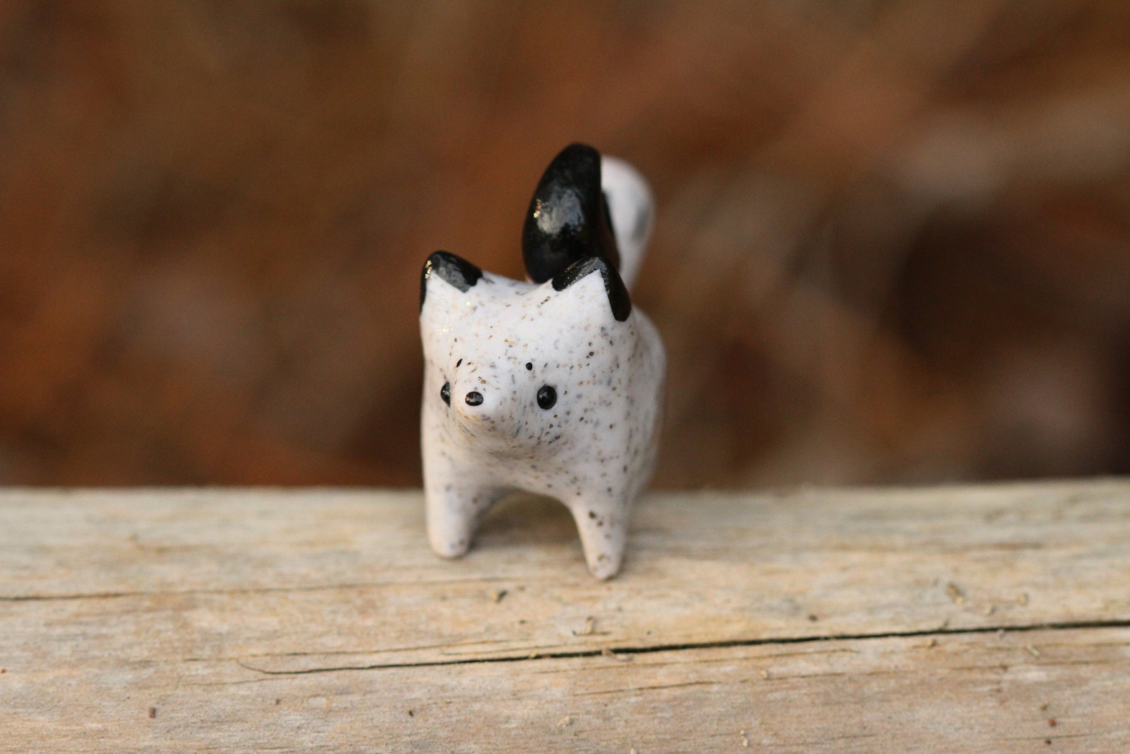 Made to Order Fox Moon Totem Clay Fox Figure Handmade Fox | Etsy