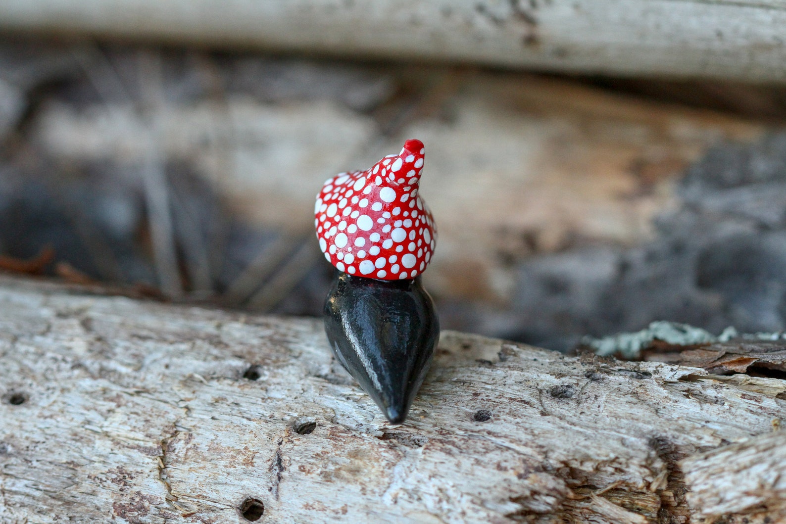 Made to Order Mushroom Crow Totem Raven Clay Figurine Crow | Etsy