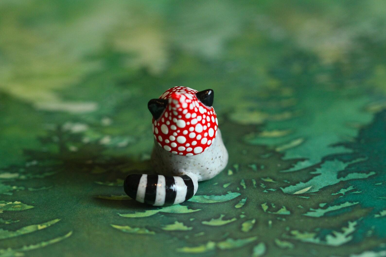 Made to Order Sitting Mushroom Raccoon Totem Clay Raccoon | Etsy