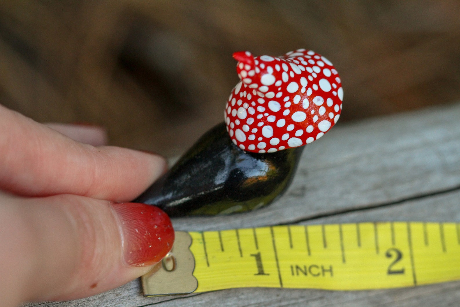 Made to Order Mushroom Crow Totem Raven Clay Figurine Crow | Etsy