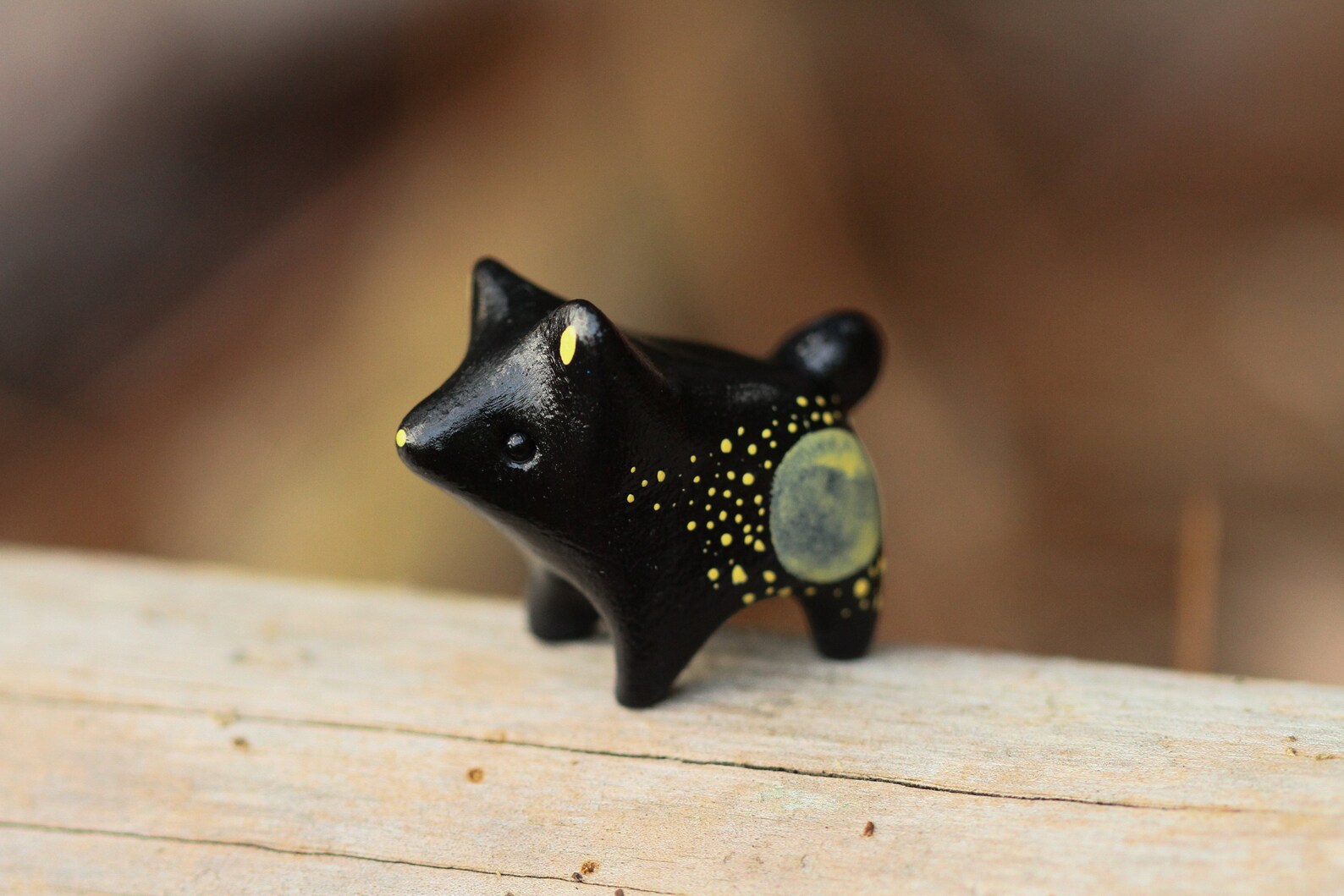 Made to Order Moon Bear Totem Black Bear Figure Handmade - Etsy