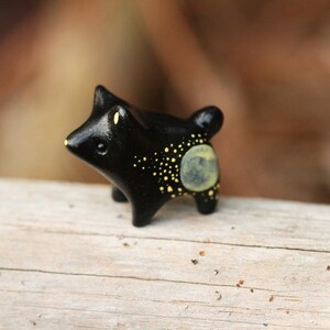 Made to Order Moon Bear Totem, Black Bear Figure, Handmade Bear ...