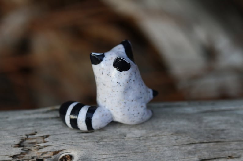Made to Order Sitting Raccoon Totem Clay Raccoon Figure - Etsy