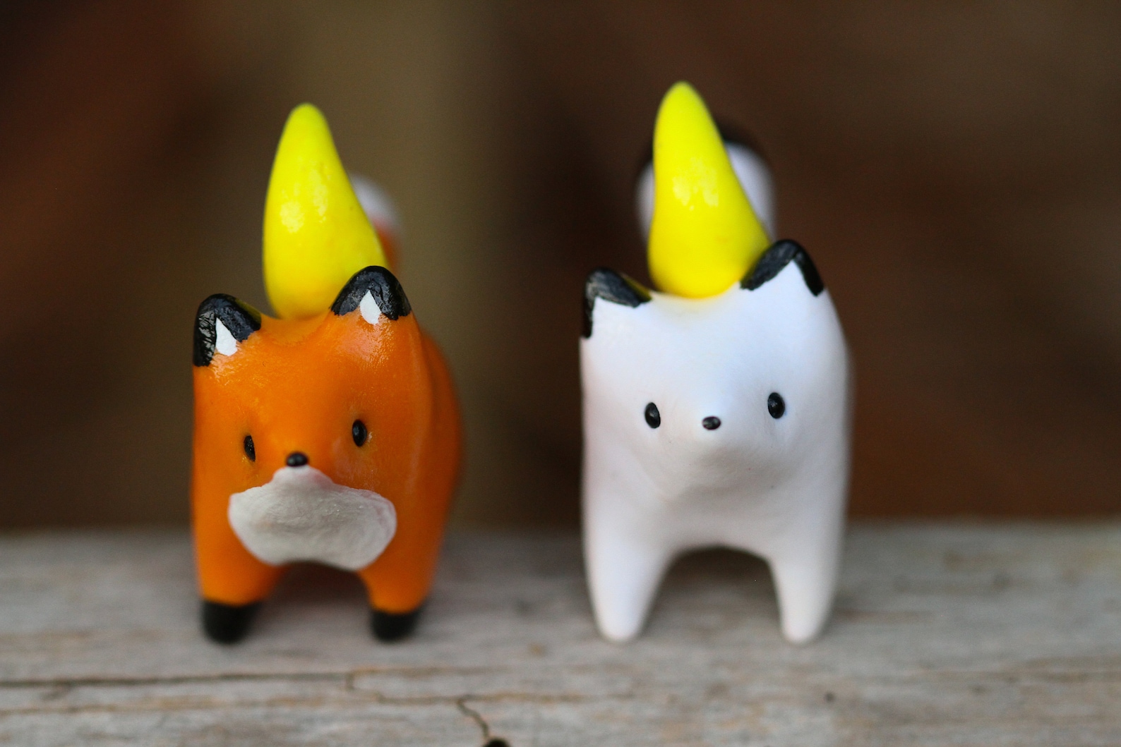 Made to Order Fox Moon Totem Red Fox Figure Arctic Fox - Etsy