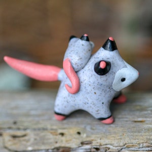 Made to Order Opossum With Baby Totem, Clay Opossum Sculpture, Handmade ...