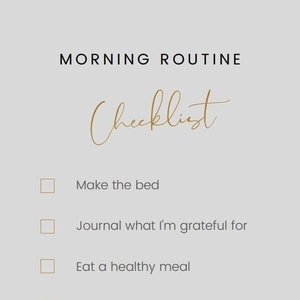 Printable Morning Routine, Morning Routine List, Morning Checklist ...