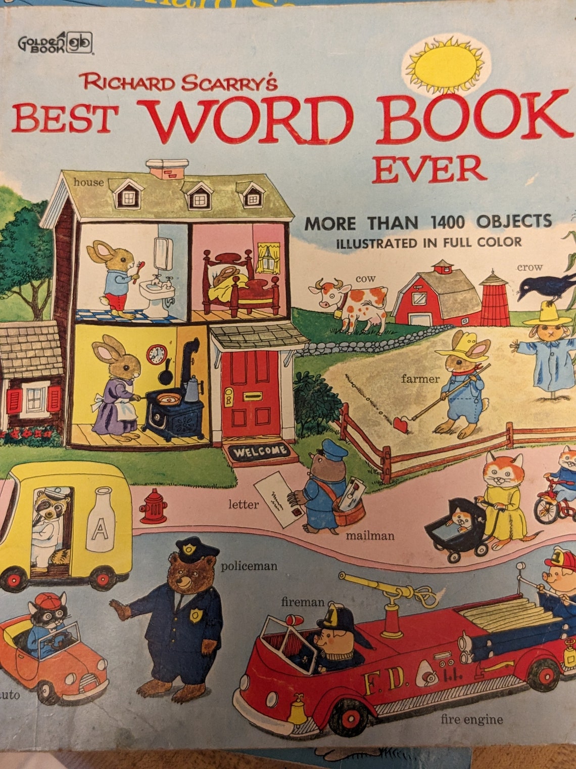 1963 Richard Scarry Best Word Book Ever Book Club Edition - Etsy