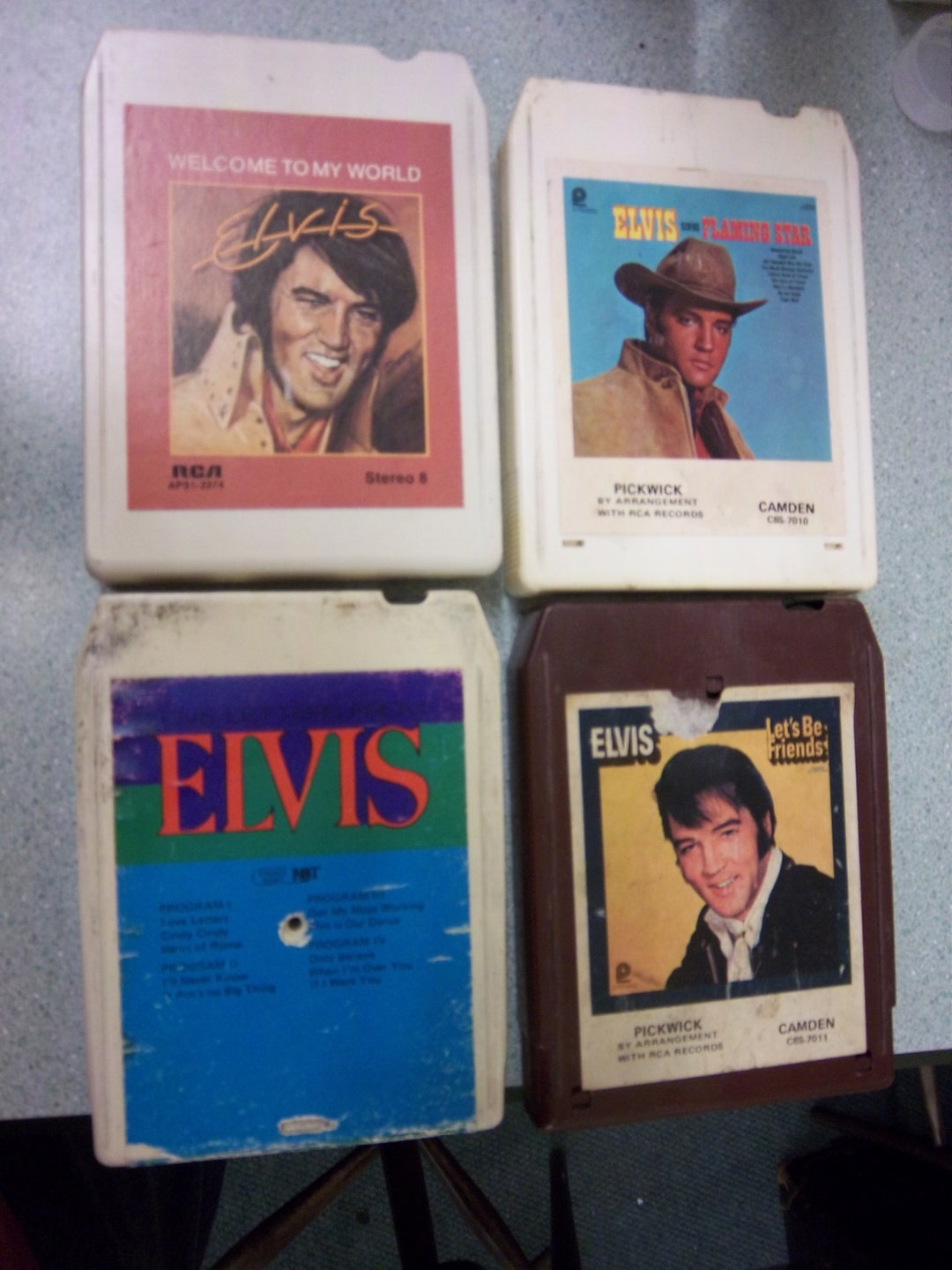 FREE Shipping ELVIS Presley 8 Track Stereo Lot of 4 Tapes Vintage Music ...