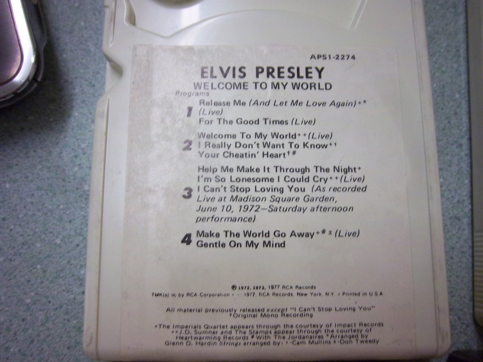 FREE Shipping ELVIS Presley 8 Track Stereo Lot of 4 Tapes Vintage Music ...
