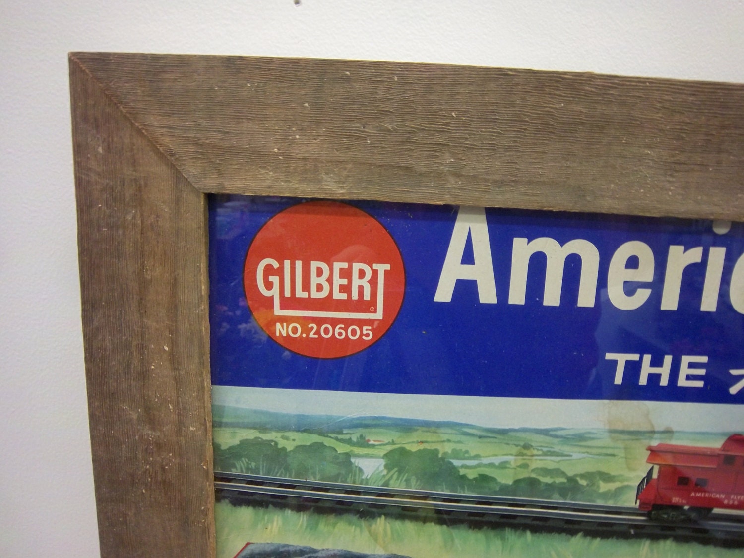 Free Ship Gilbert American Flyer the Arrow Train Set Railroad Rare SIGN ...