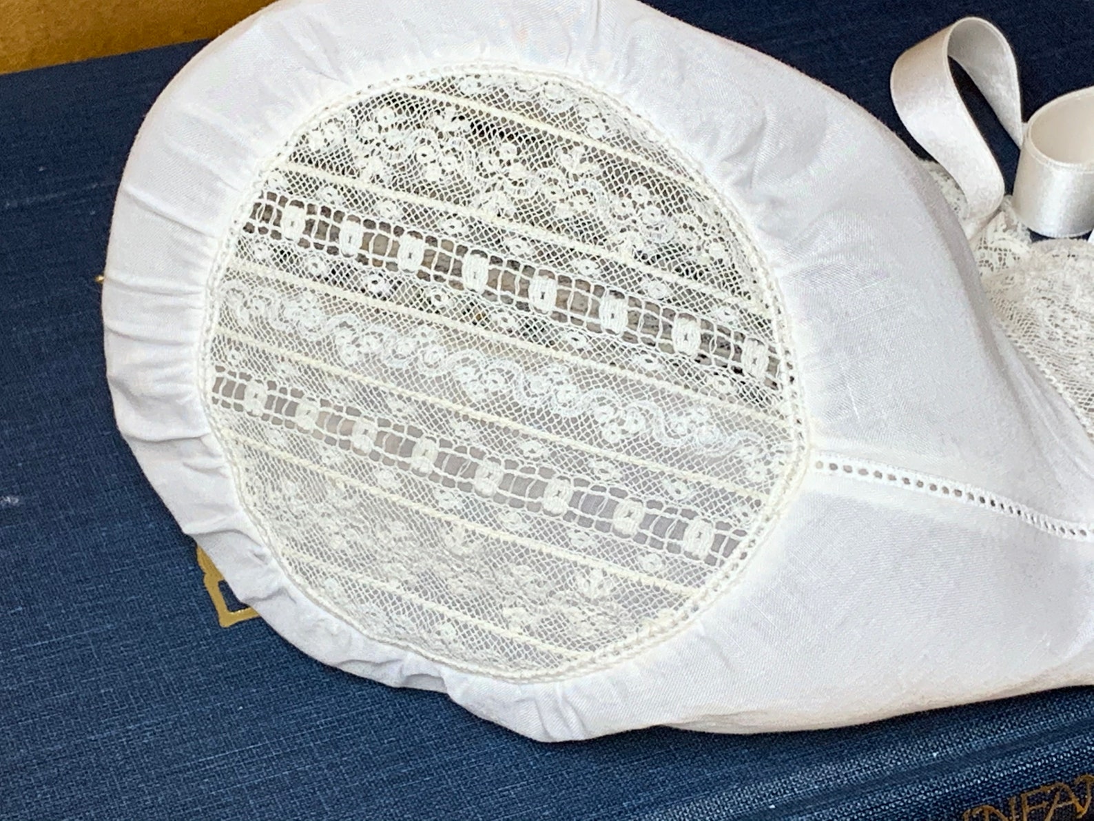 FHS Boy's Christening or Dedication Cap With Lace Band and Lace Crown ...