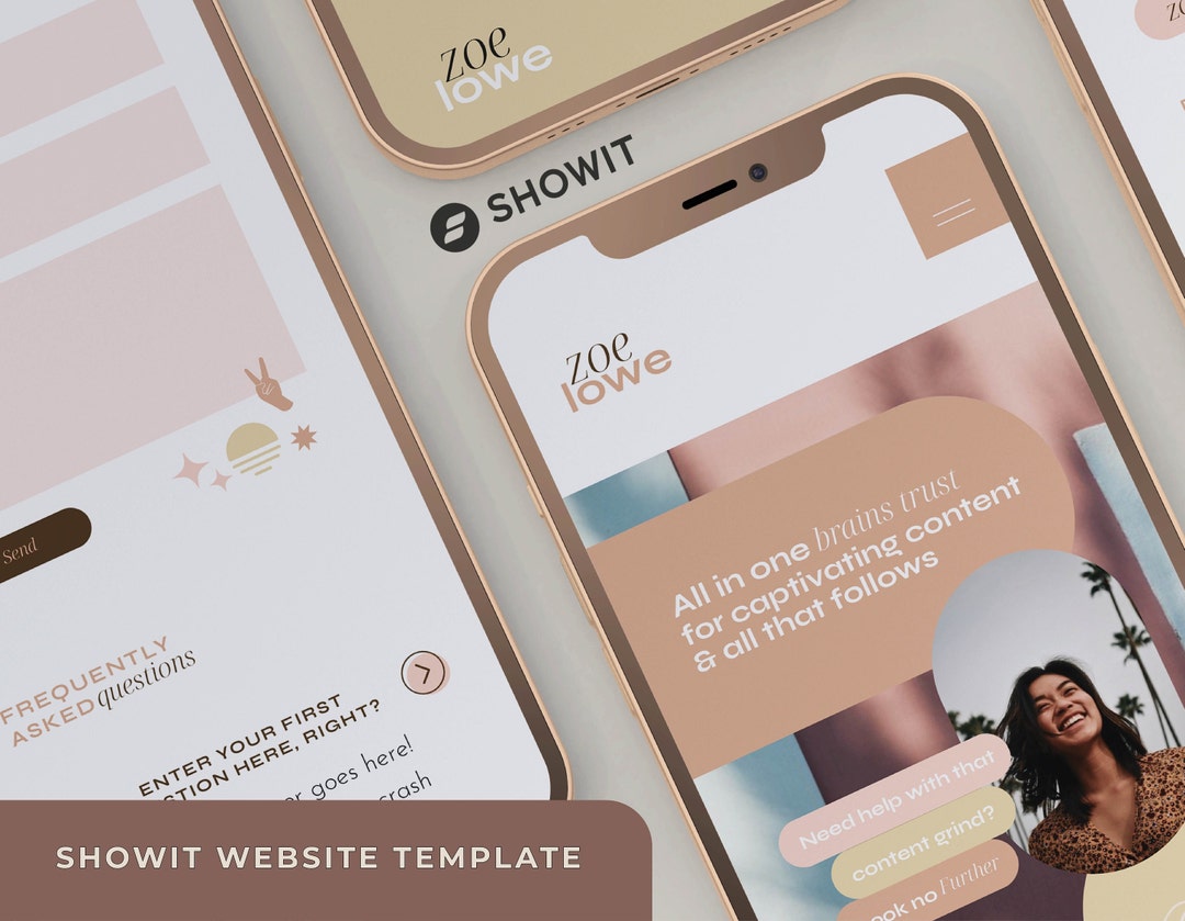 Zoe Lowe Showit Website Template - Etsy Australia