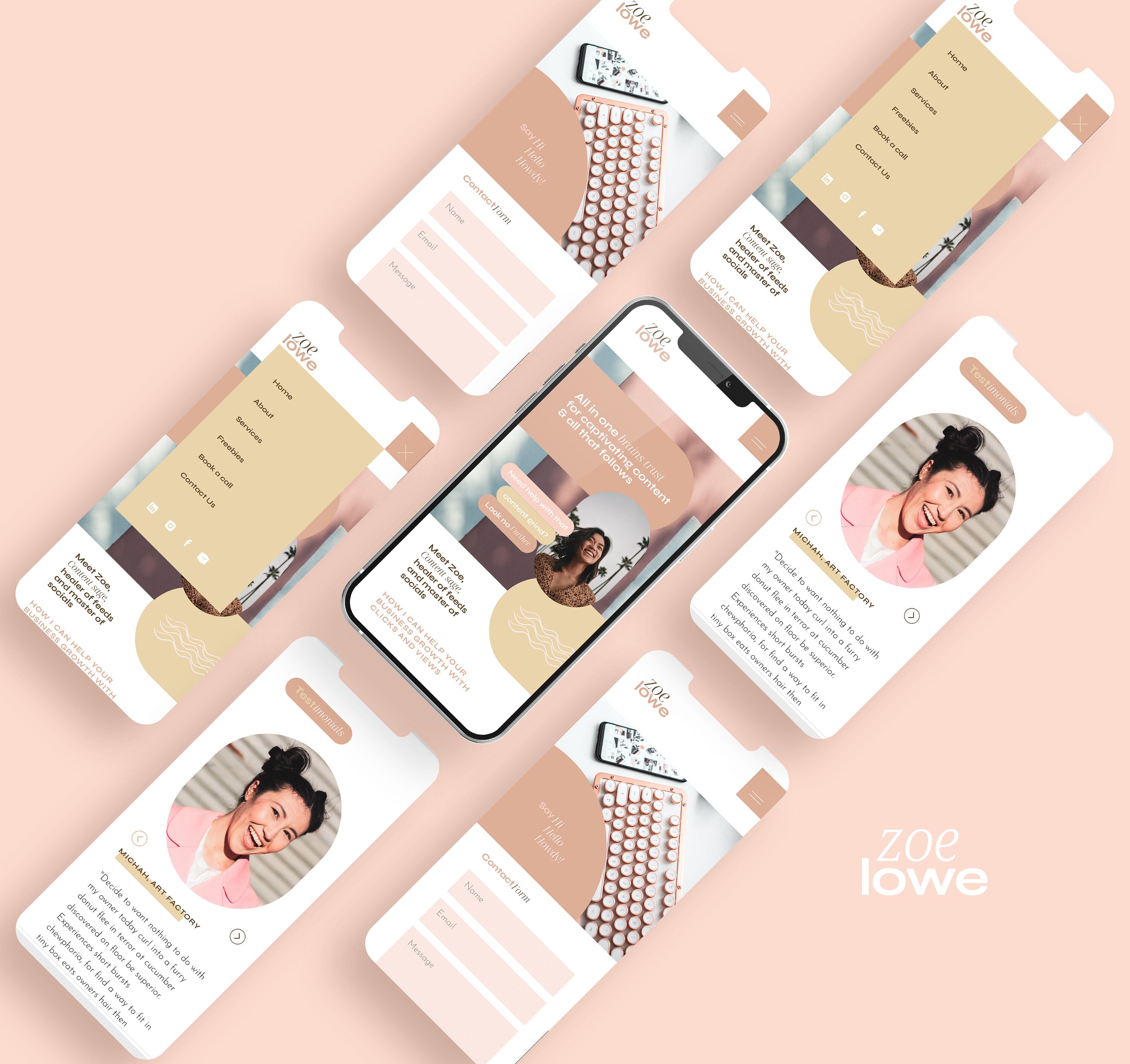 Zoe Lowe Showit Website Template - Etsy Australia