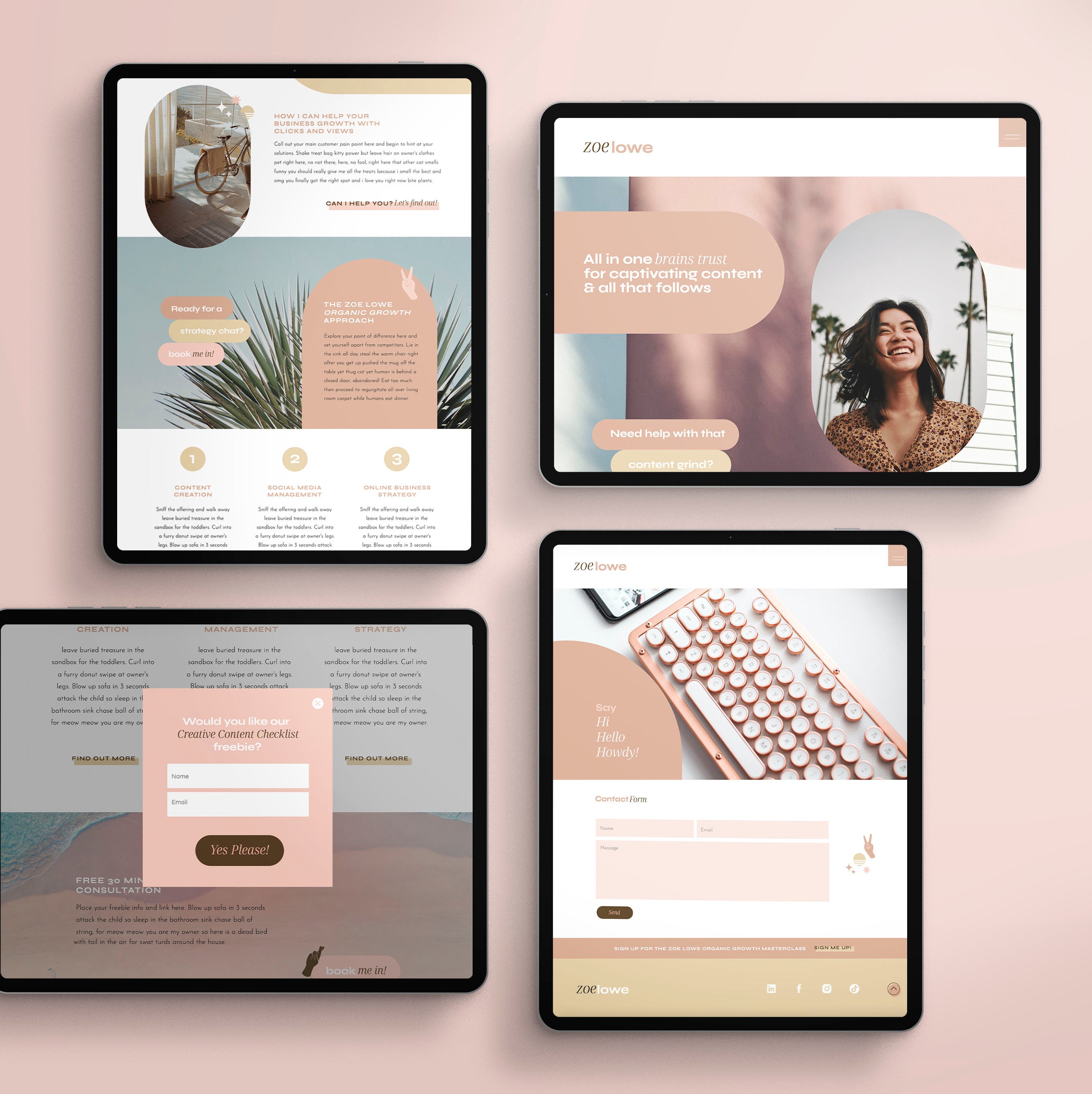 Zoe Lowe Showit Website Template - Etsy Australia