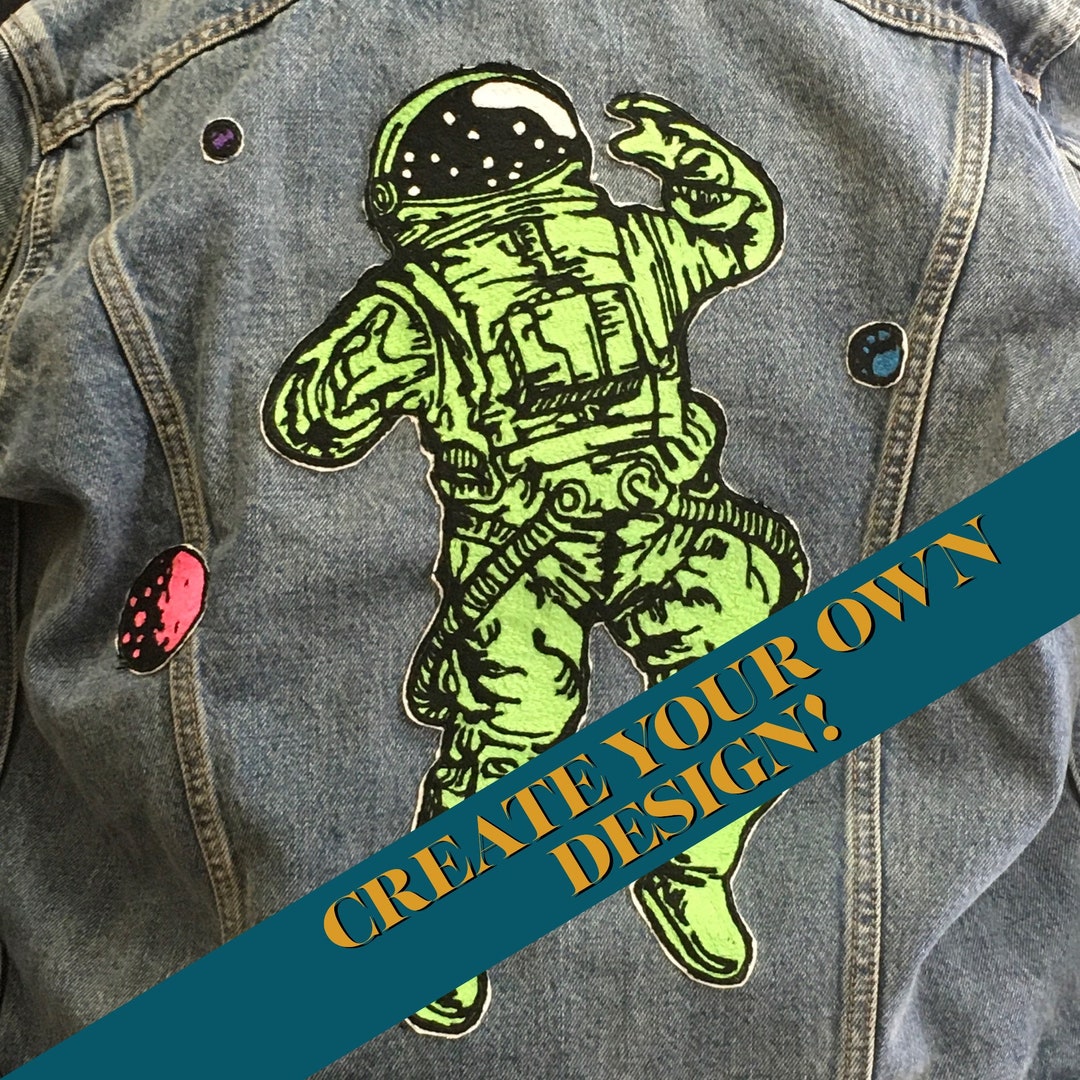 Custom Chainstitch Embroidery Denim Jacket Deposit - Etsy