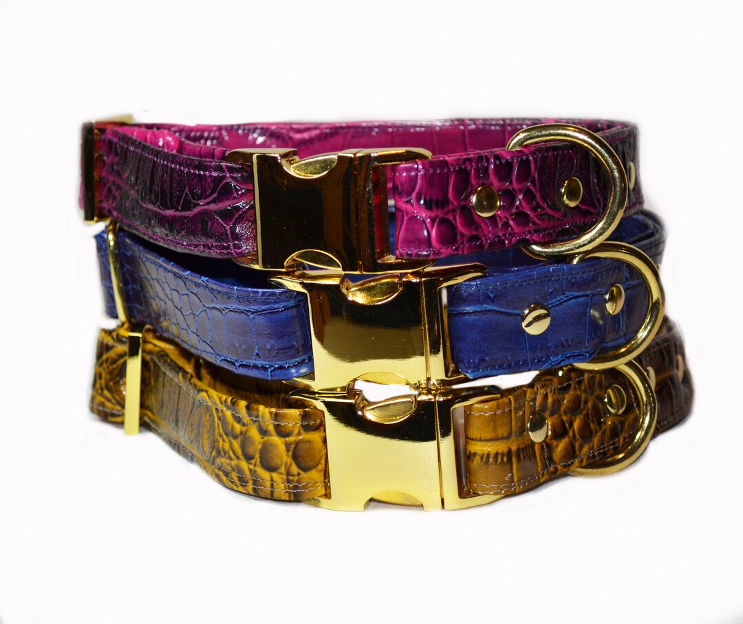 Faux Patent Leather Dog Bow Collar - Etsy