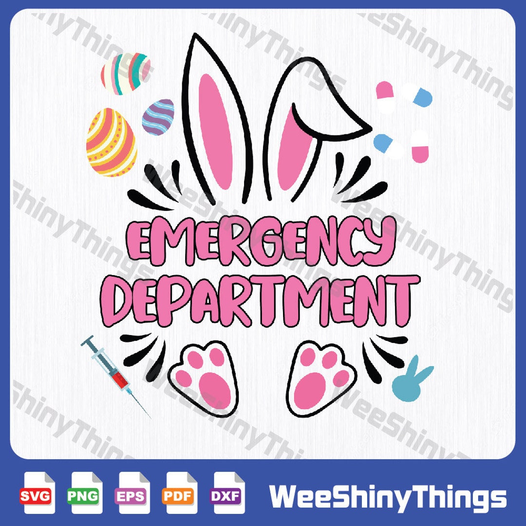Funny Emergency Department Rabbit Svg, Bunny Happy Easter Eggs Svg ...