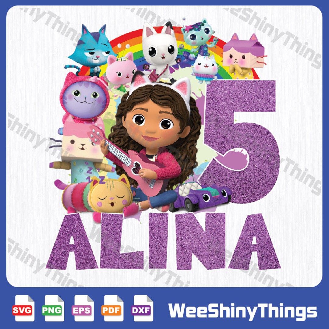 Gabbi's Dollhouse Iron on Transfer Design I Birthday Party Iron on ...