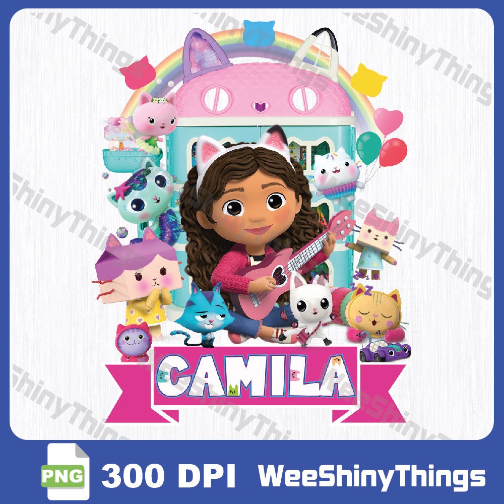 Gabbi's Cat Birthday Girl Png, Gabbi Family Matching Set Personalized ...