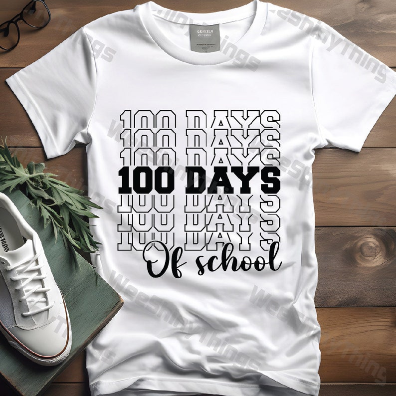 100 Days of School SVG, Black Word Svg, 100th Day Svg, Teacher Svg ...