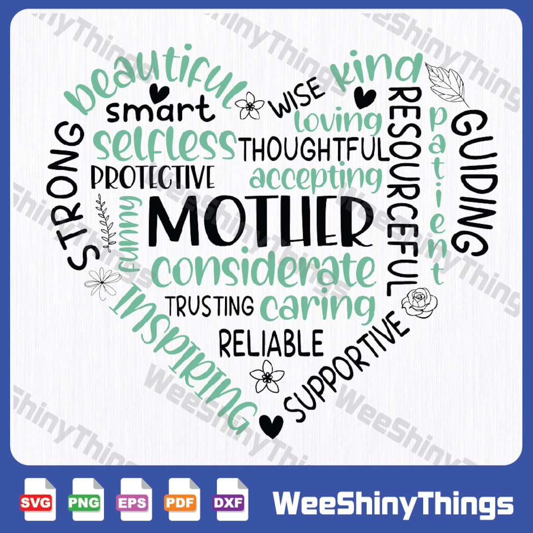 Mother Word Art SVG, Best Mom Svg, Mother's Day Gift Svg, Mother's Day ...