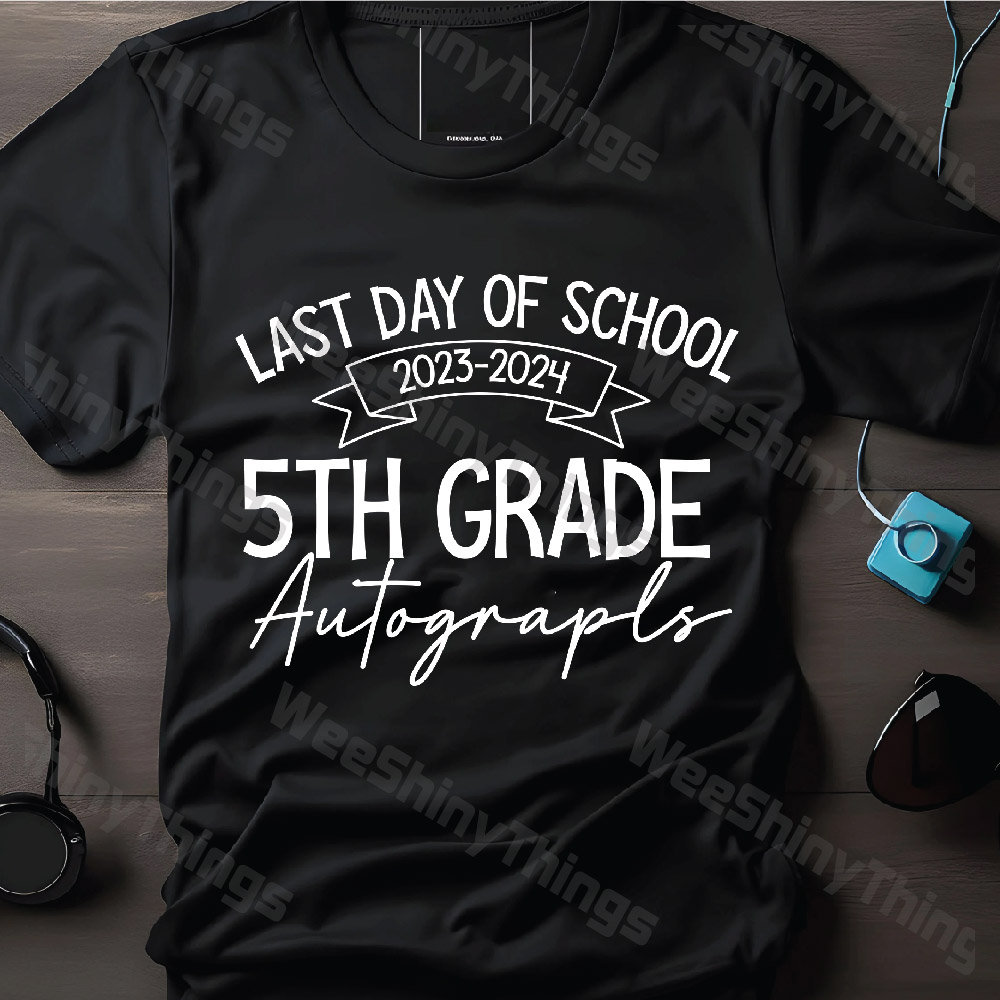 2024 Last Day of School Autograph 5th Grade Graduation Party Svg, Last ...