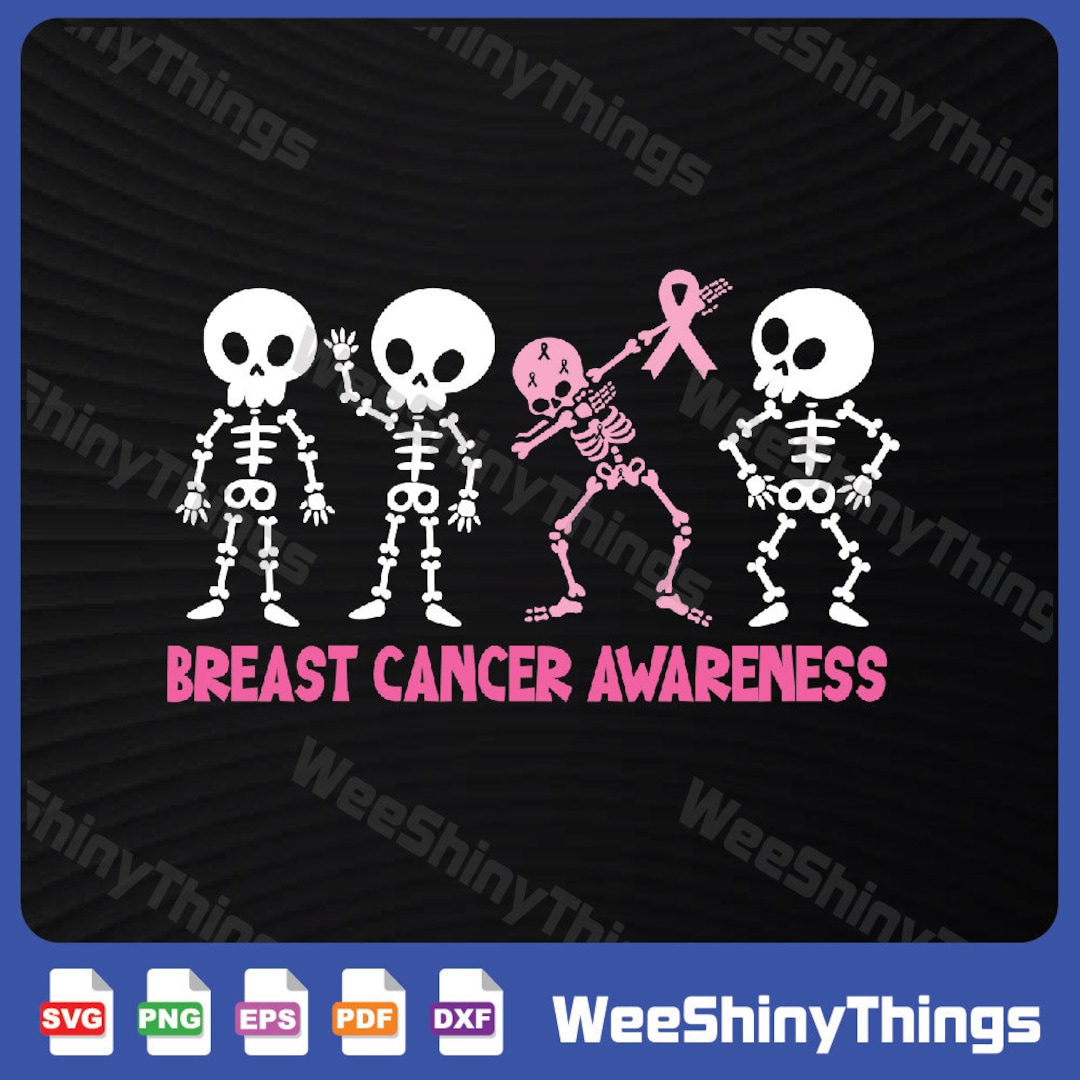Skeleton Breast Cancer Halloween SVG, Breast Cancer Svg, Pink Ghost Svg ...