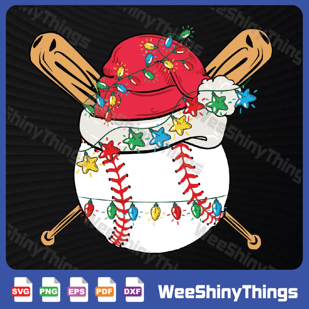 Baseball Christmas Svg Sublimation Design Download Merry - Etsy