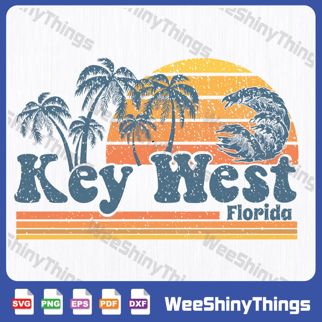 Key West Florida Beach Vintage Spring Break Vacation Retro Svg, Key ...