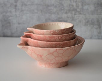 Ceramic Nesting Measuring Bowls - Etsy