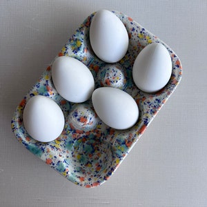 Ceramic Egg Crate, Egg Nest, 6 Egg Tray - Etsy
