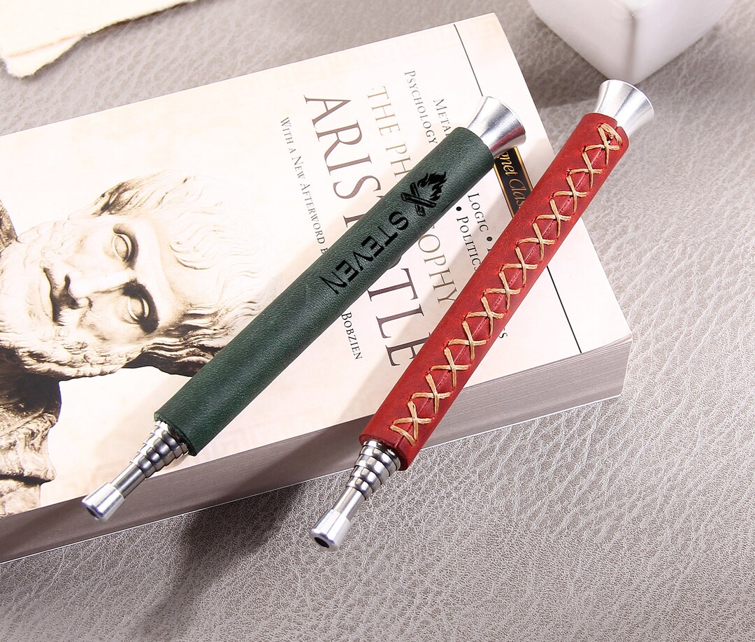 Personalized Fire Blower With Leather Sheath, Camping Fire Bellow ...