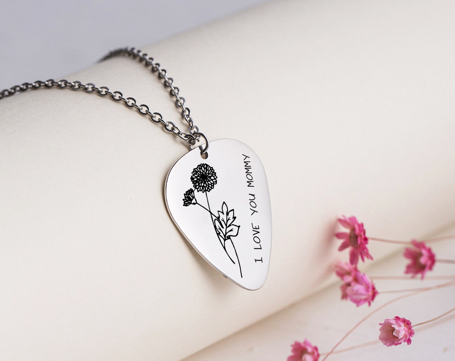 Birth Month Birth Flower With Custom Text Mothers Day Gift - Etsy