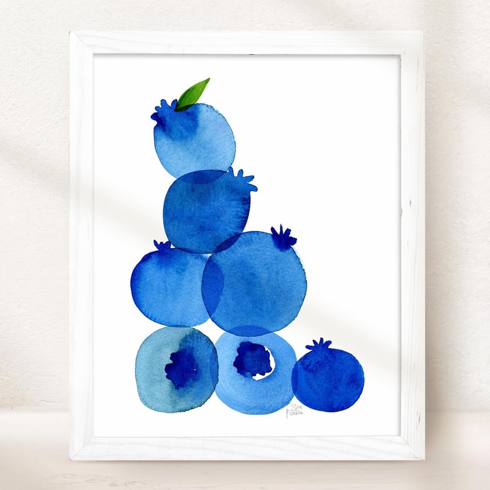 Etsy's Pick Blueberry Print by Sara Franklin, Kitchen Wall Art, Nursery ...
