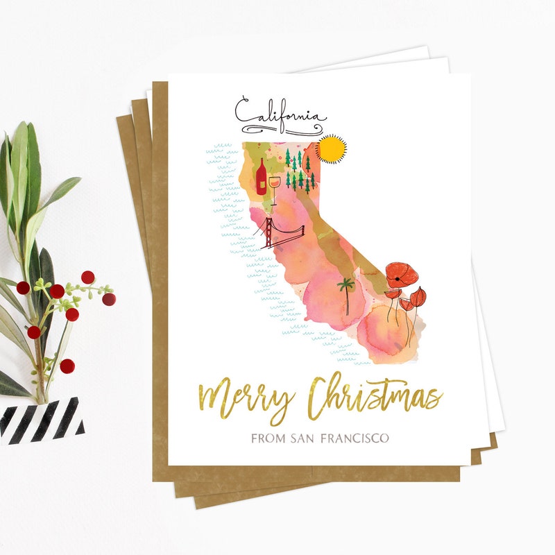 California Greeting Cards - Etsy