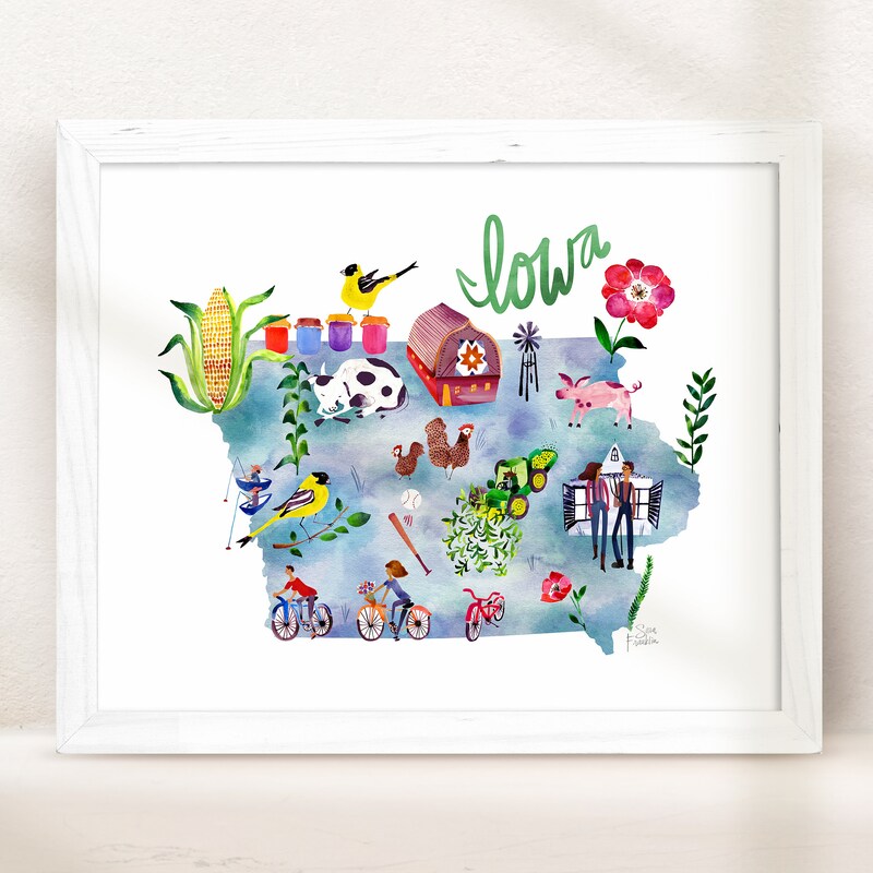 State Map Art Print - Etsy