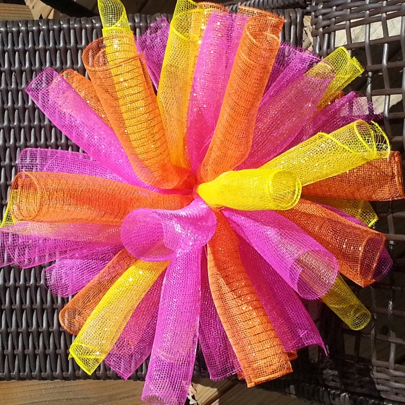 Deco Mesh Bow - Etsy