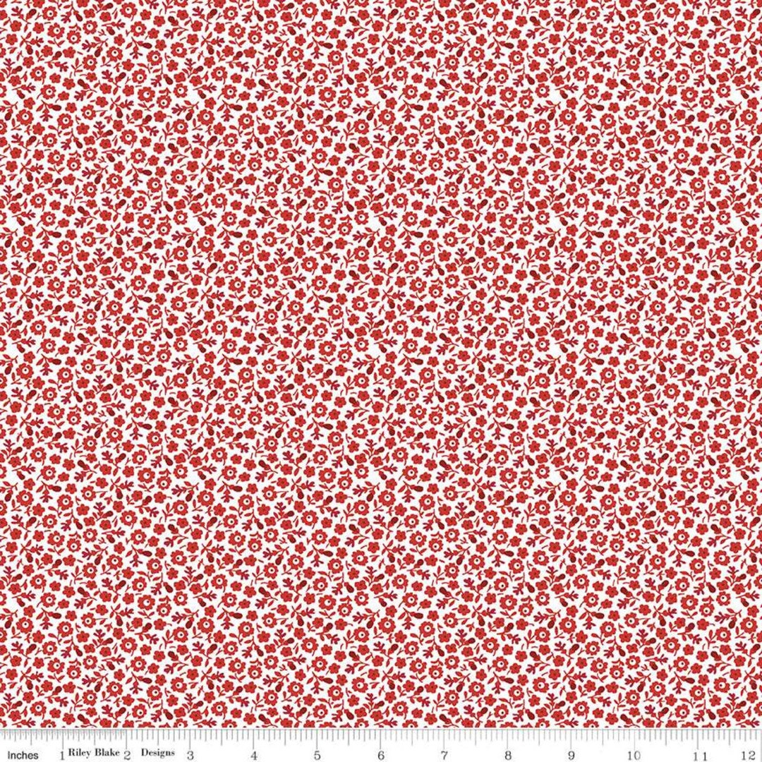 Red Hot Calico by Geri Robinson for Riley Blake Designs - 1/2 Yard - Etsy