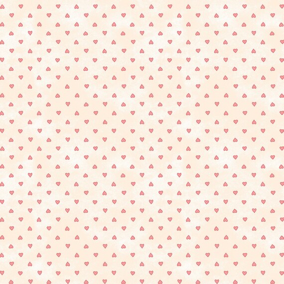 Cream Mini Hearts by Kris Lammers for Maywood Studio 1/2 - Etsy