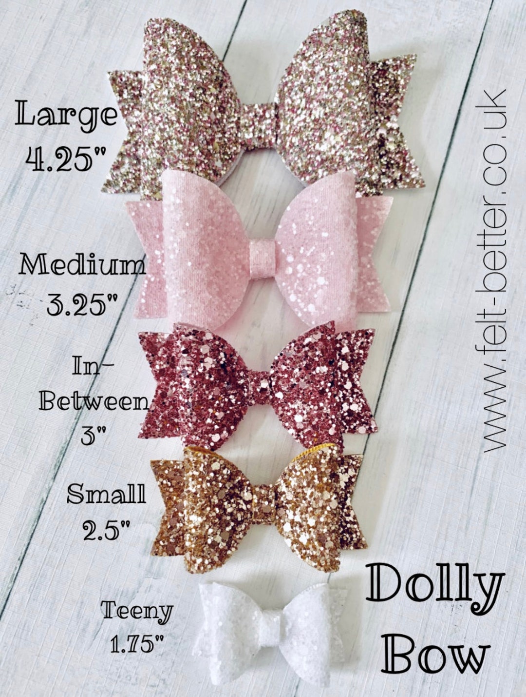 DOLLY BOW Plastic Templates - Trace and Hand Cut - Hair Bow Templates ...