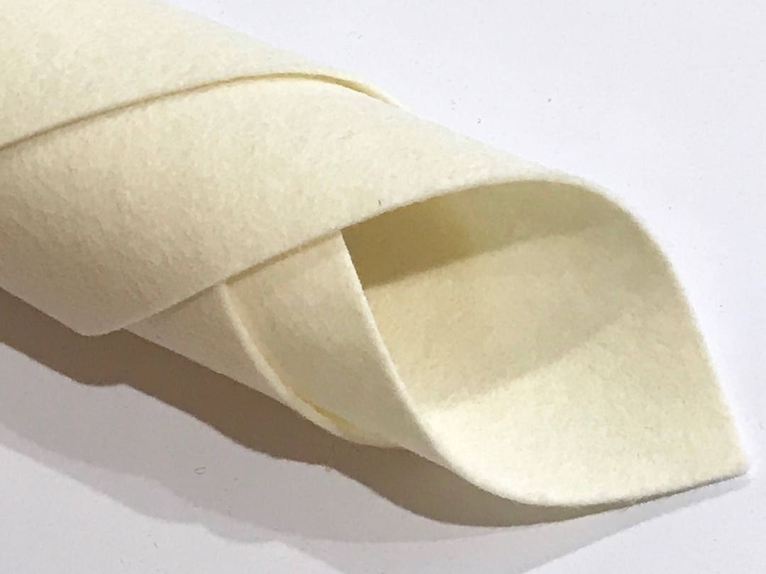 1 mm Ecru Merino Wollfilz A4 Platte - Nr. 91- Reiner Wollfilz ...