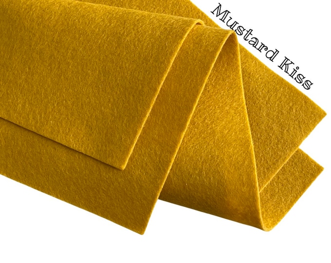 1mm Mustard Kiss Merino Wool Felt Sheet - Etsy