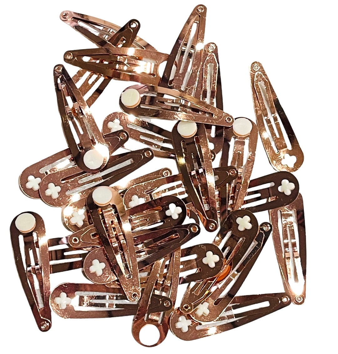Rose Gold Snap Clip With Glue Pad - 50mm - 10 /50 Pack - Etsy