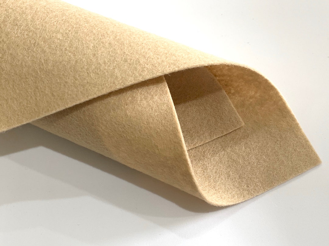 1mm Light Beige Merino Wool Felt A4 Sheet - No. 77- Pure Wool Felt ...