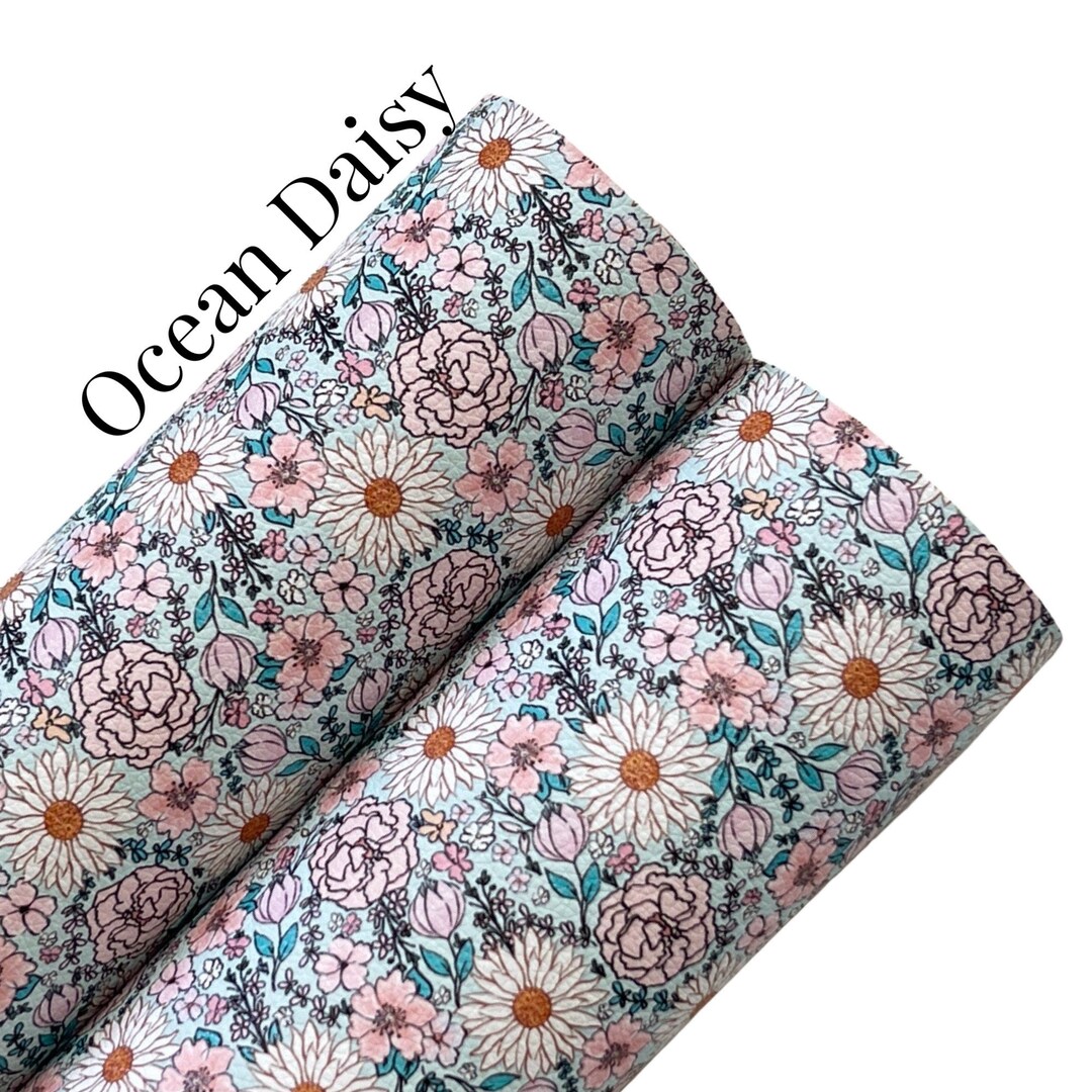 Ocean Daisy Faux Leatherette - Etsy