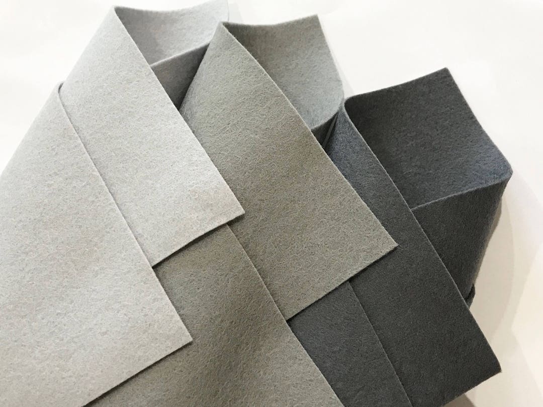 1mm Dark Grey Merino Wool Felt 8 X 11" Sheet - No. 39- Pure Wool Felt ...
