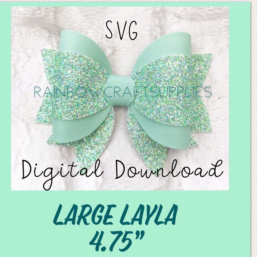 SVG Layla 4.75" Triple Layer Hair Bow Template DIGITAL DOWNLOAD - Etsy