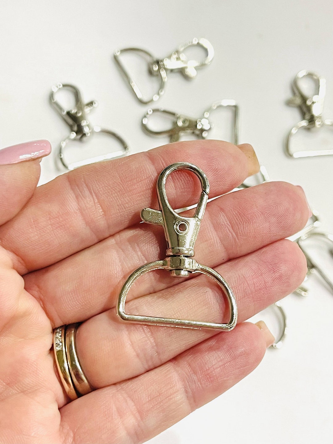 Lobster Clasp Swivel Key Ring in Silver - Etsy
