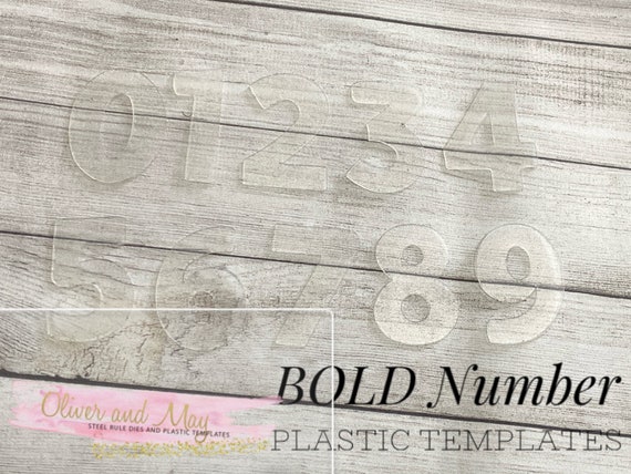 BOLD Numbers Trace and Cut Plastic Templates - 10 Piece 3cm 1.18 ...